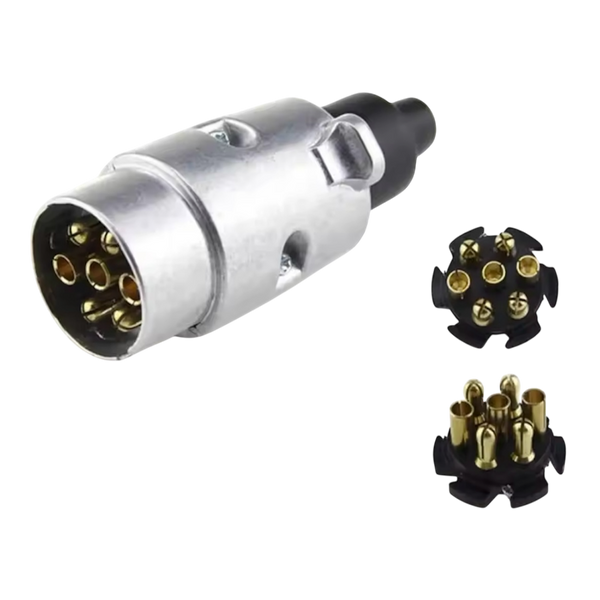 12V 7-Pin Trailer Plug Socket Set Aluminium