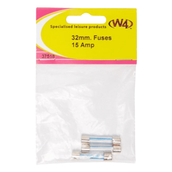 32mm 15 amp Fuses W4 - Pack of 3