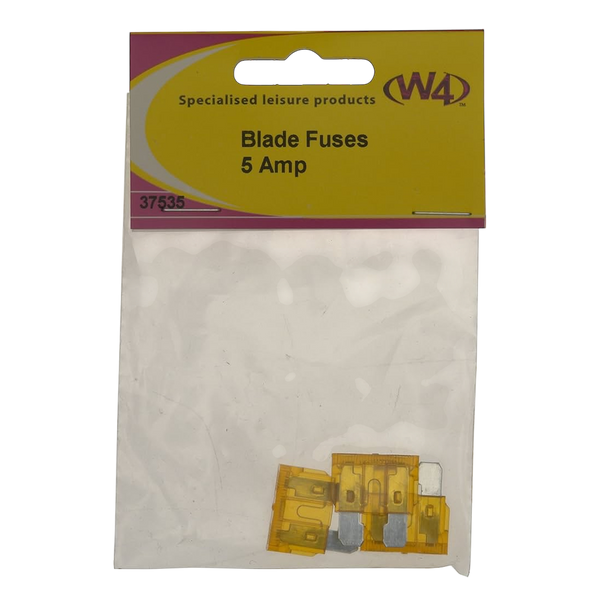 W4 5 Amp Blade Fuses 37535 - Pack of 3