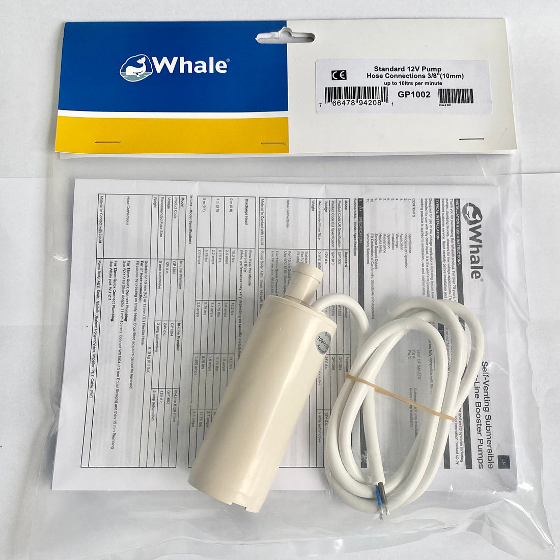 Whale Standard Submersible Pump 12v GP1002 – Thomas Touring